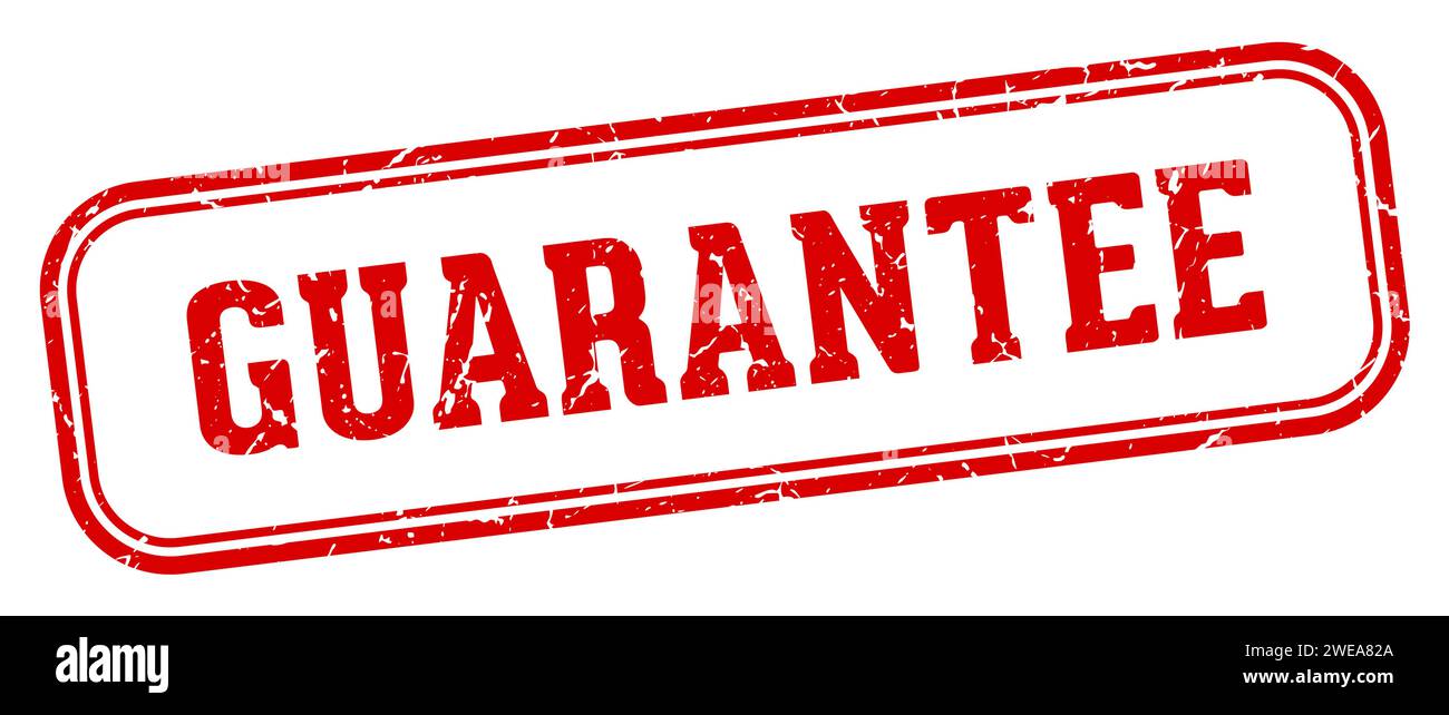 guarantee stamp. guarantee rectangular stamp isolated on white ...