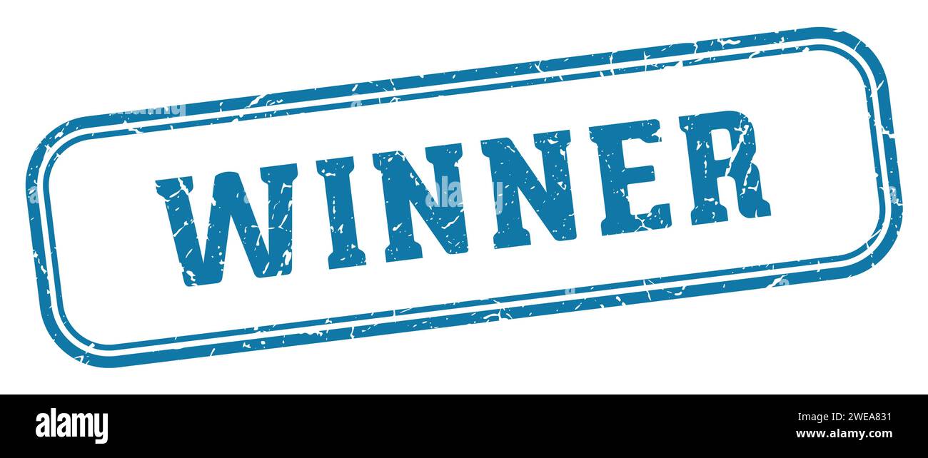 winner stamp. winner rectangular stamp isolated on white background ...