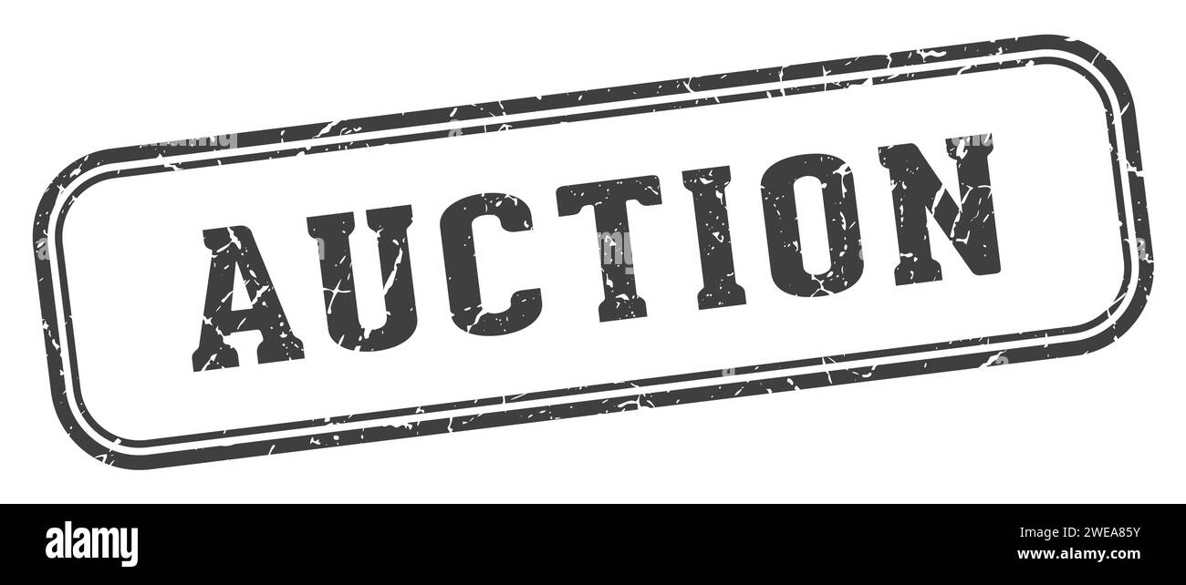 auction stamp. auction rectangular stamp isolated on white background Stock Vector Image & Art ...