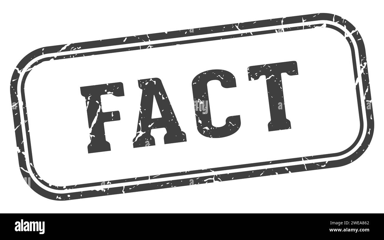 fact stamp. fact rectangular stamp isolated on white background Stock ...