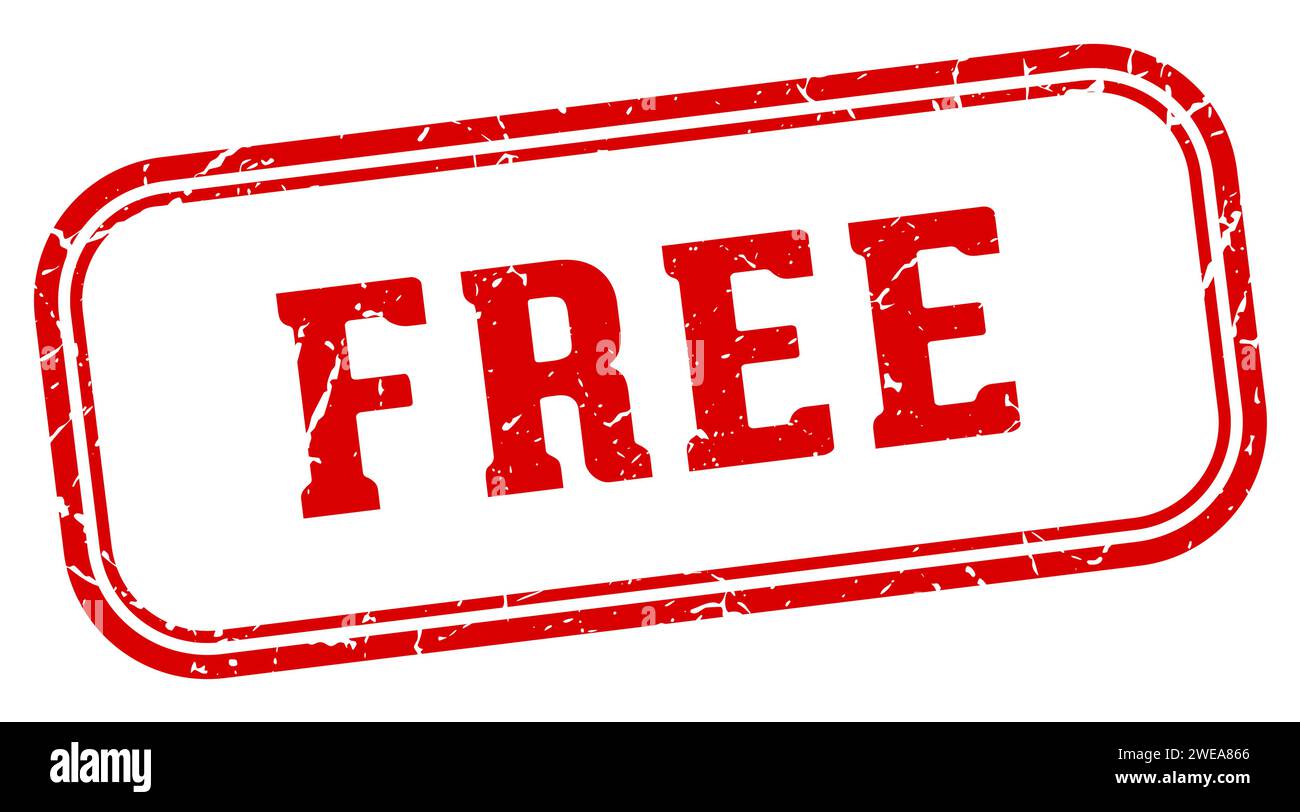 free stamp. free rectangular stamp isolated on white background Stock ...