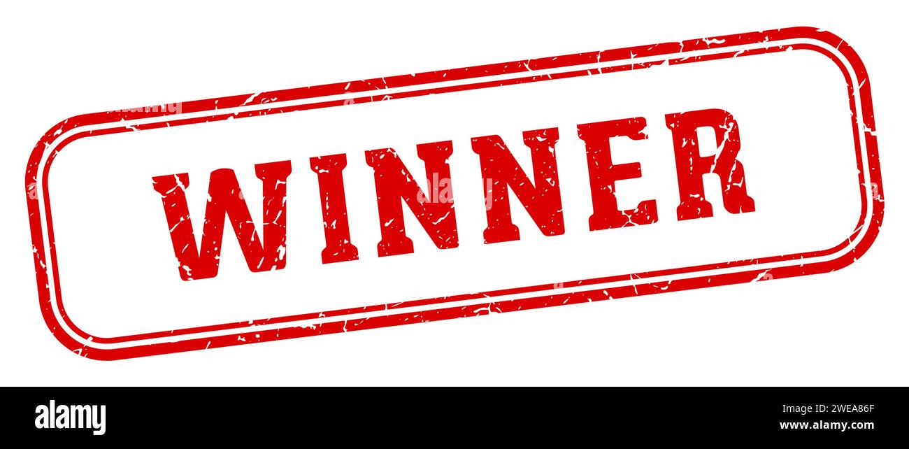 winner stamp. winner rectangular stamp isolated on white background ...