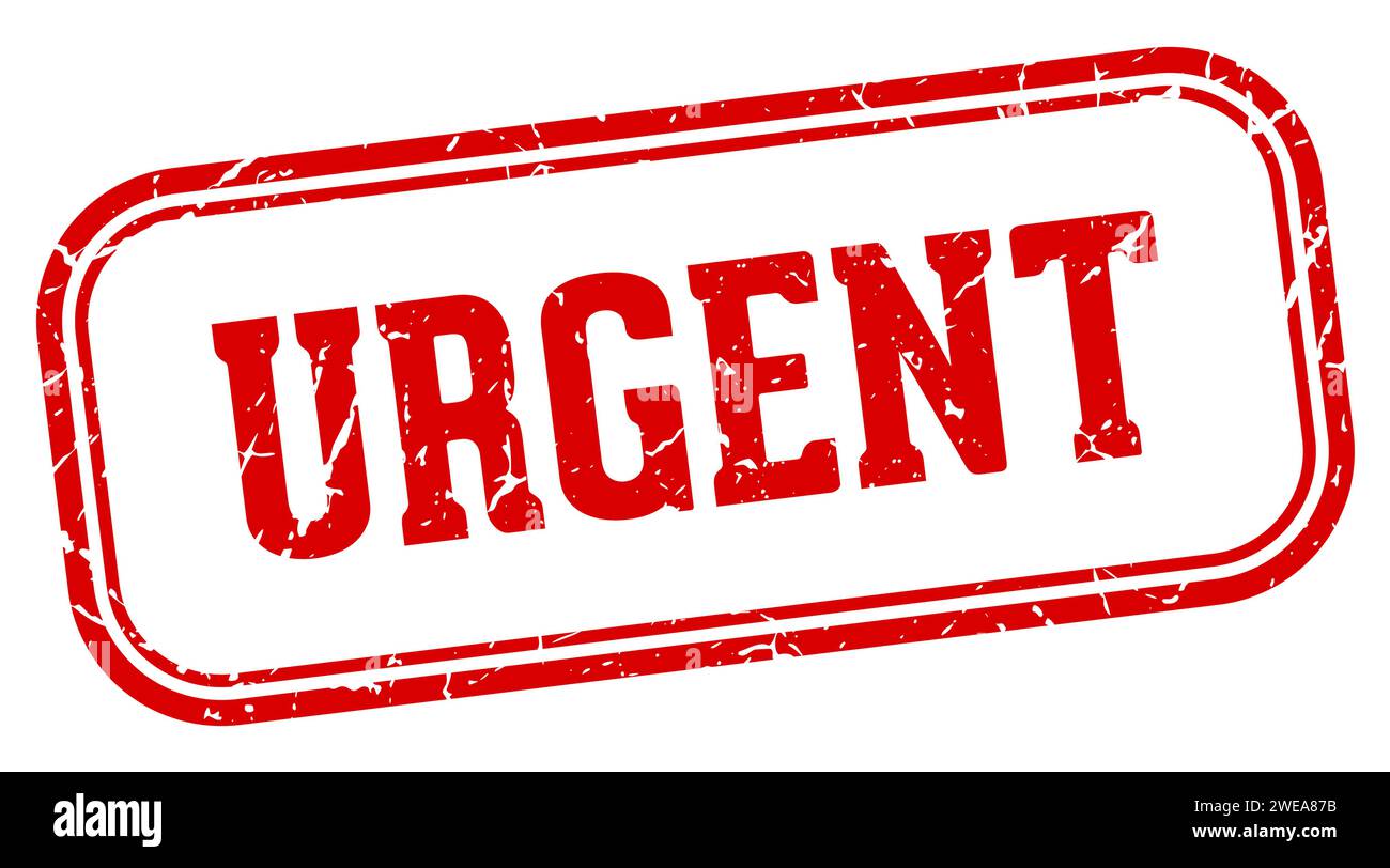 urgent stamp. urgent rectangular stamp isolated on white background ...