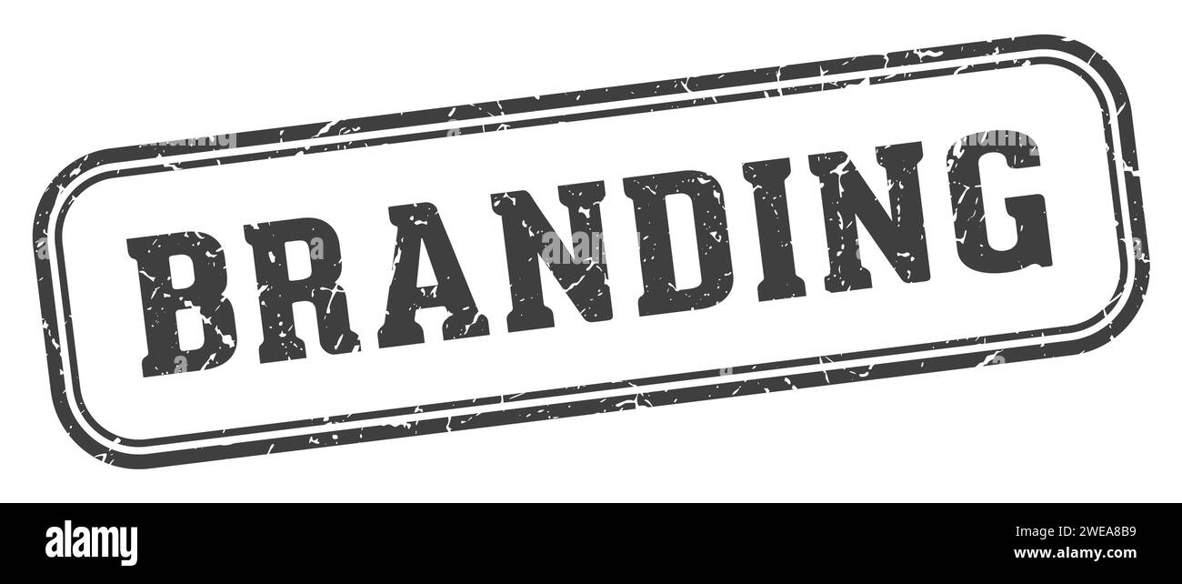 branding stamp. branding rectangular stamp isolated on white background ...