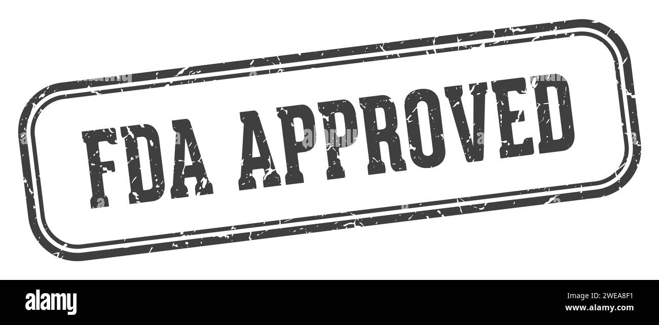fda approved stamp. fda approved rectangular stamp isolated on white ...
