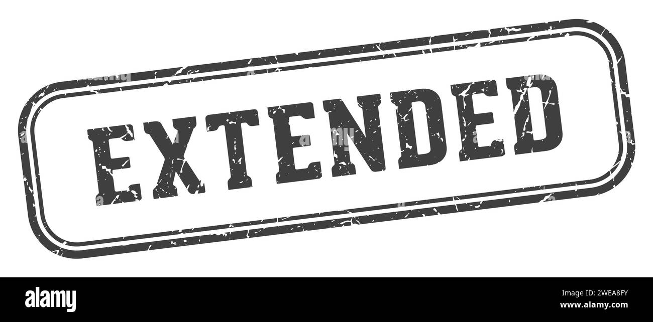 extended stamp. extended rectangular stamp isolated on white background ...
