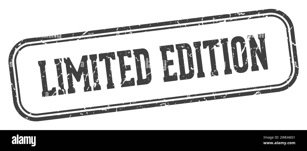 limited edition stamp. limited edition rectangular stamp isolated on ...