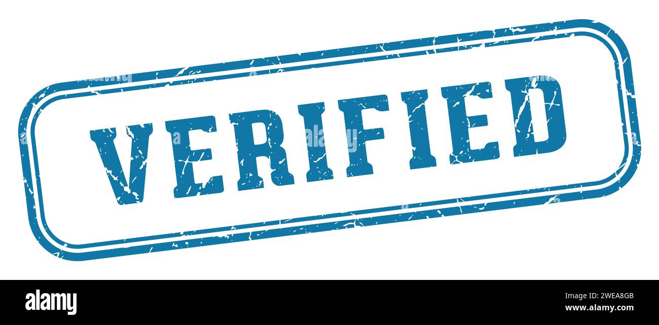 verified stamp. verified rectangular stamp isolated on white background ...