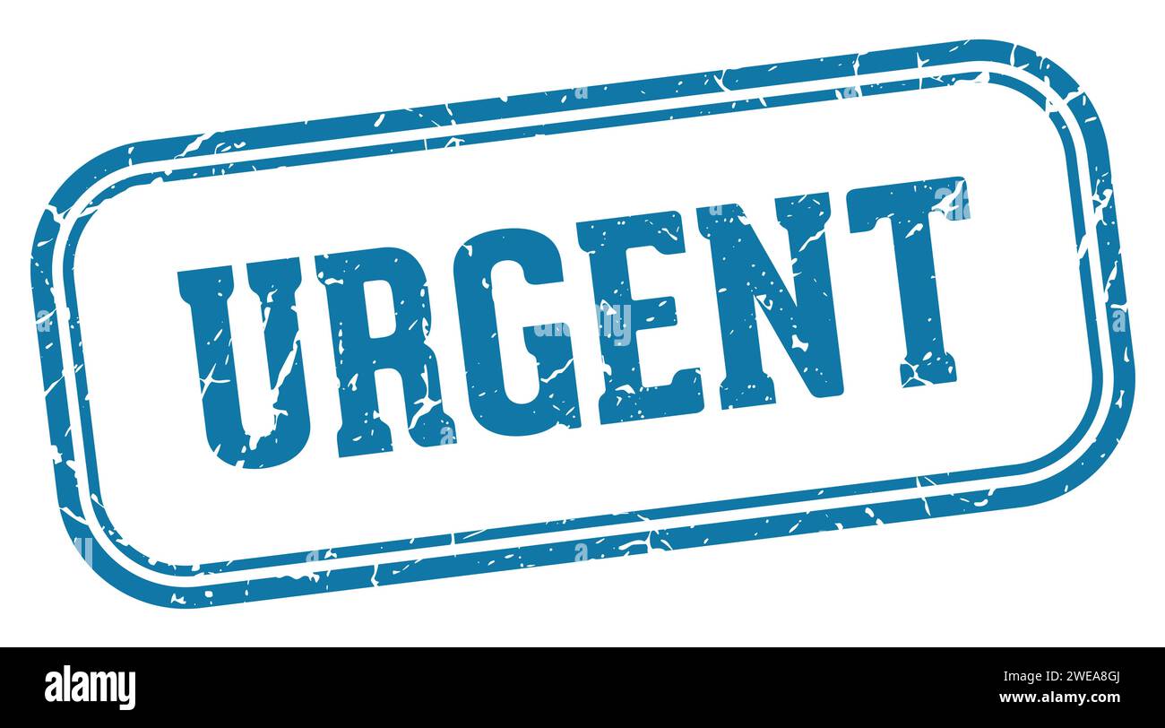 urgent stamp. urgent rectangular stamp isolated on white background ...