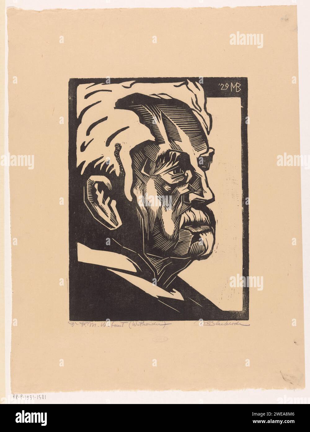 Portrait of Florentinus Marinus Wibaut, Meijer Bleekrode, 1929 print ...