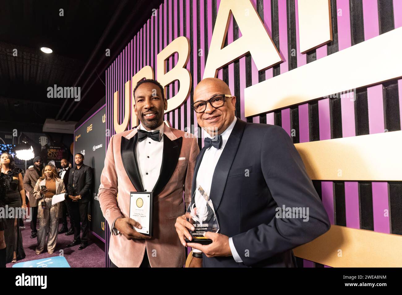 Atlanta, USA. 21st Jan, 2024. Mayor of Atlanta Andre Dickens (L ...