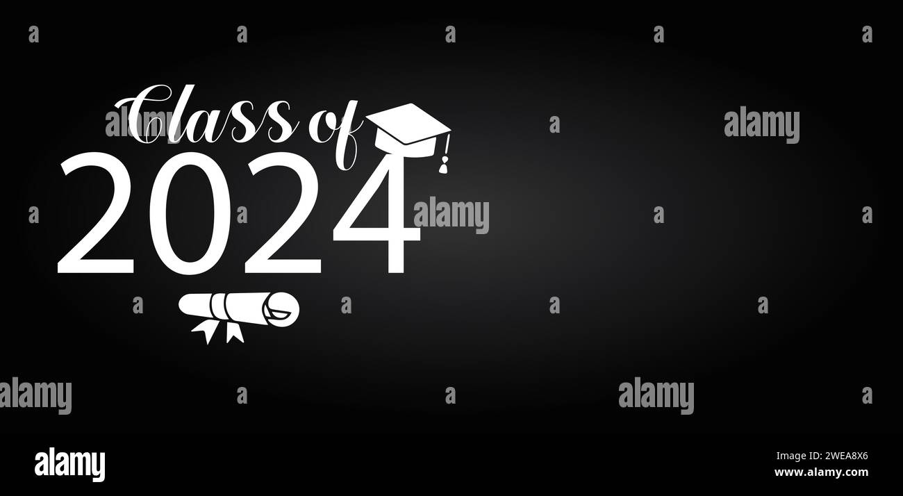 class of 2024 beautiful text illustration design Stock Vector Image ...