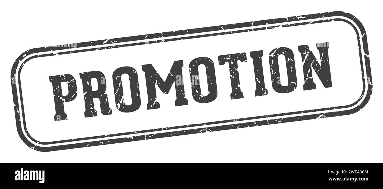 promotion stamp. promotion rectangular stamp isolated on white ...