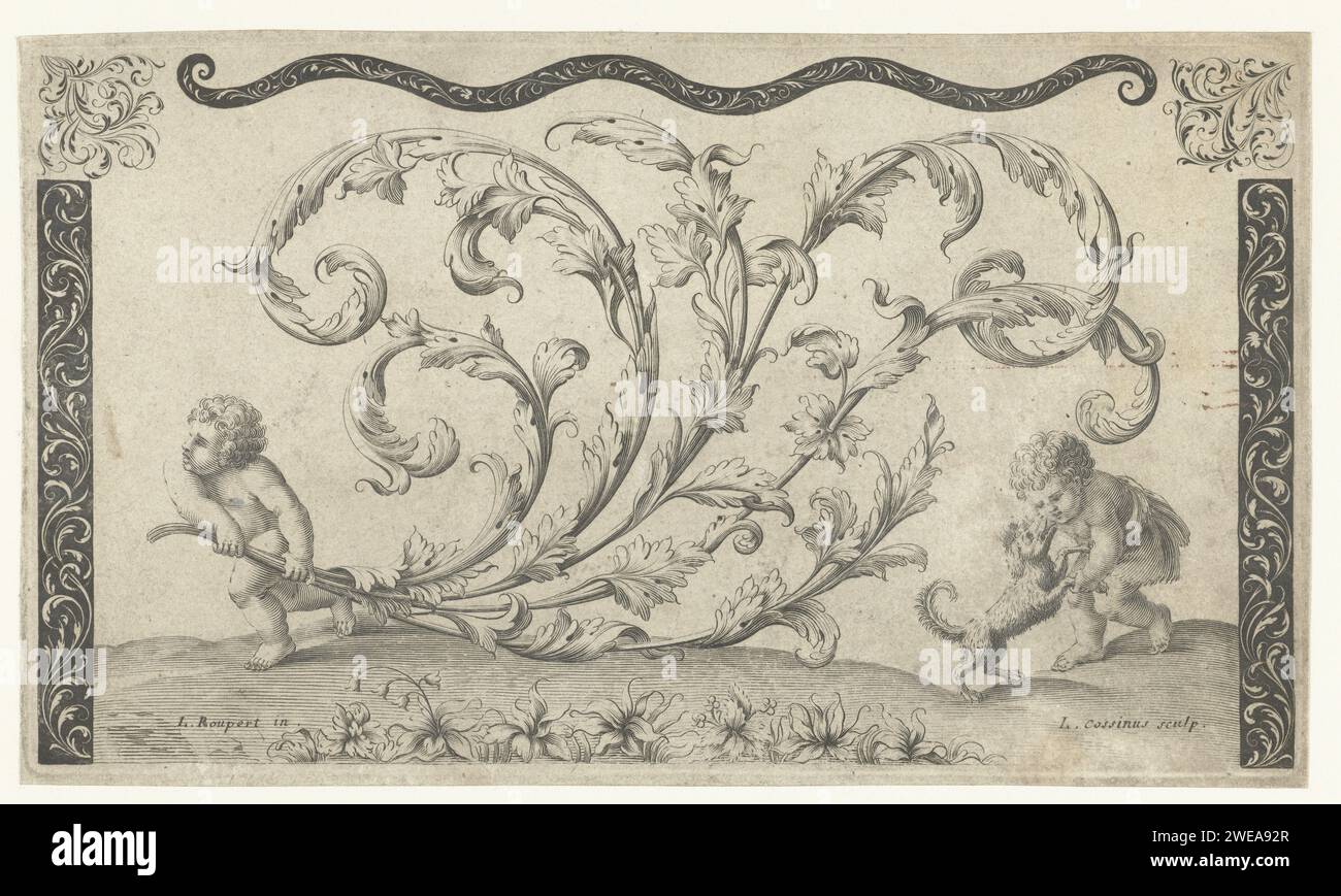 Leaf vank pulled by child, Louis Cossin, After Louis Roupert, 1668 ...