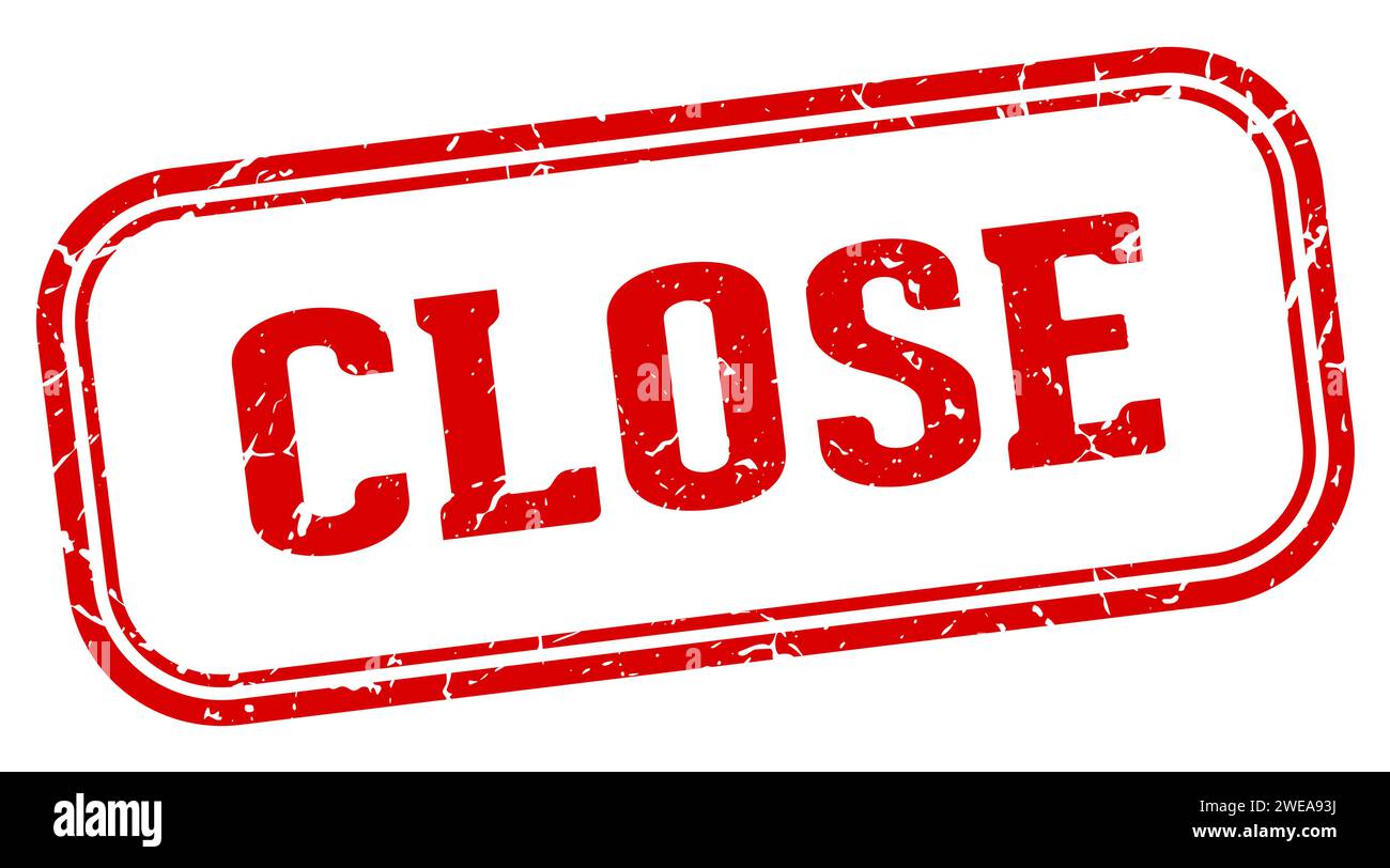 close stamp. close rectangular stamp isolated on white background Stock ...