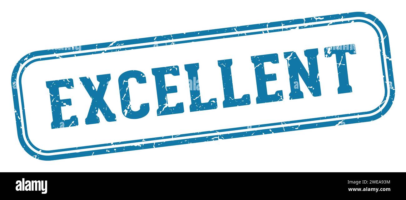 excellent stamp. excellent rectangular stamp isolated on white ...