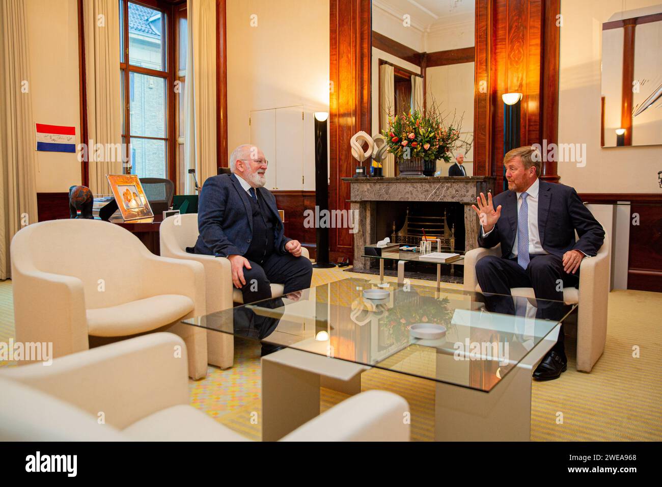 Den Haag, the Netherlands, 24-01-2024 King Willem-Alexander meets with ...