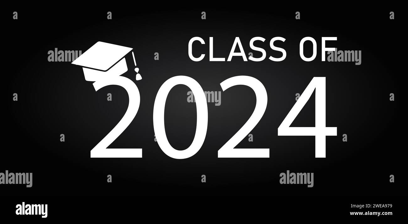 class of 2024 beautiful text illustration design Stock Vector Image ...