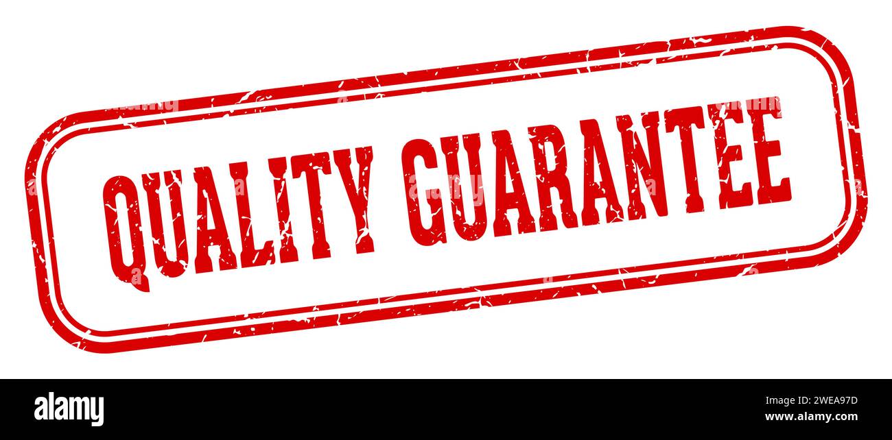 quality guarantee stamp. quality guarantee rectangular stamp isolated on white background Stock ...