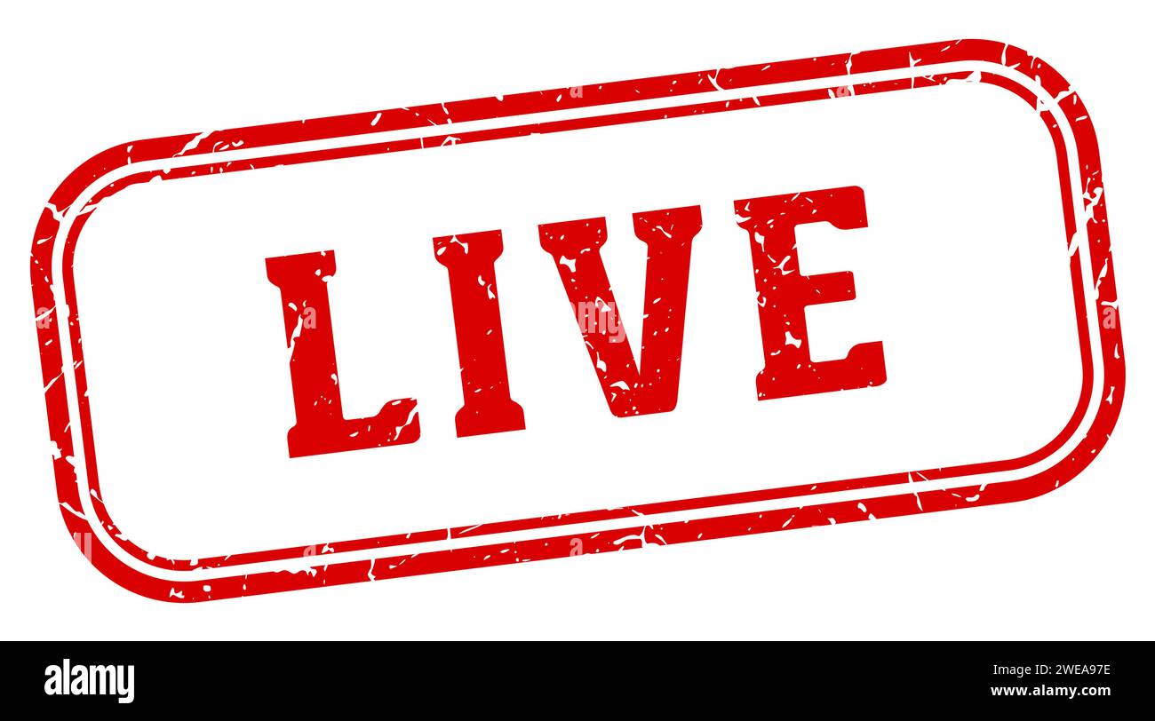 live stamp. live rectangular stamp isolated on white background Stock ...