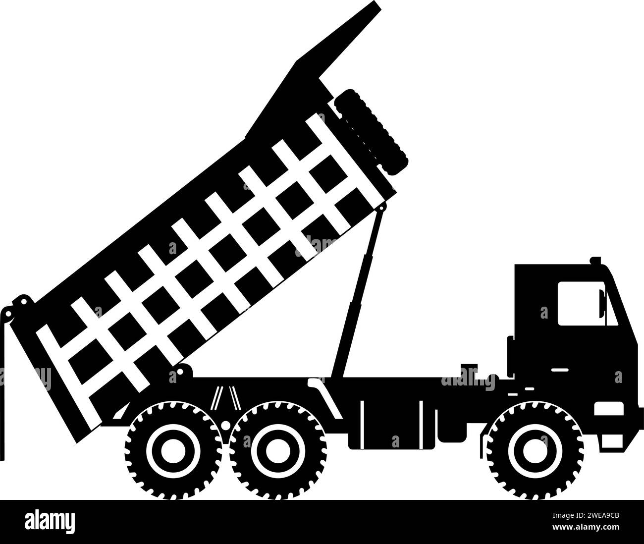 Mining dumper icon flat Cut Out Stock Images & Pictures - Alamy