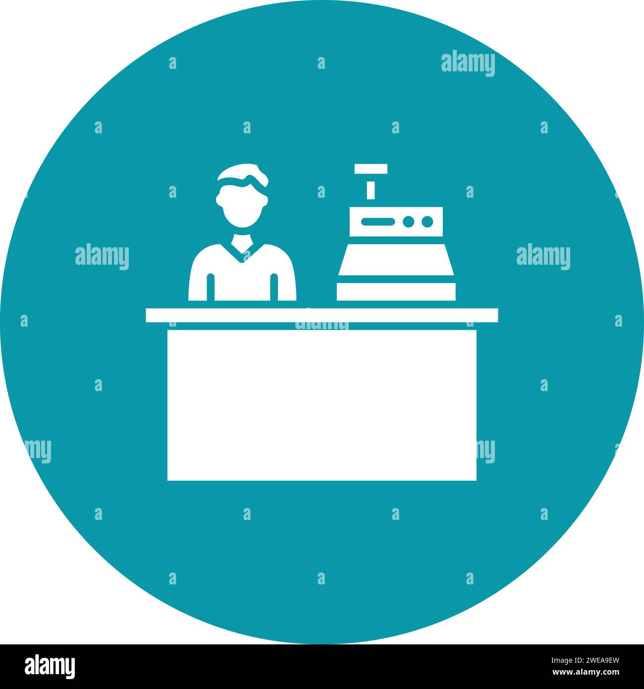 Cashier icon vector image Stock Vector Image & Art - Alamy