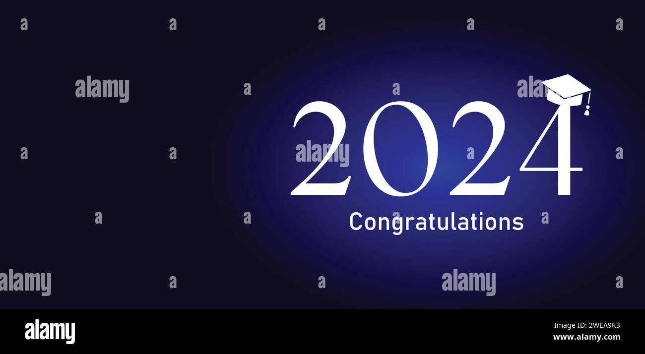 class of 2024 beautiful text illustration design Stock Vector Image ...