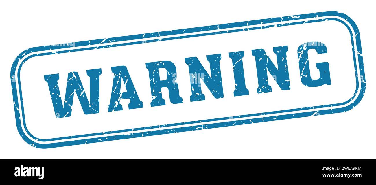 warning stamp. warning rectangular stamp isolated on white background ...
