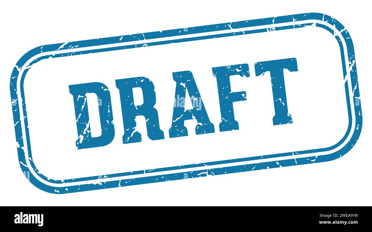 draft stamp. draft rectangular stamp isolated on white background Stock ...