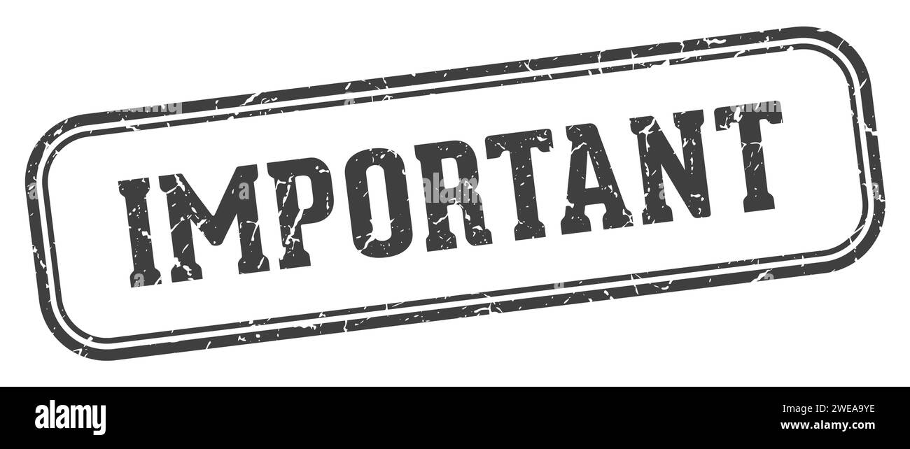 important stamp. important rectangular stamp isolated on white background Stock Vector Image ...