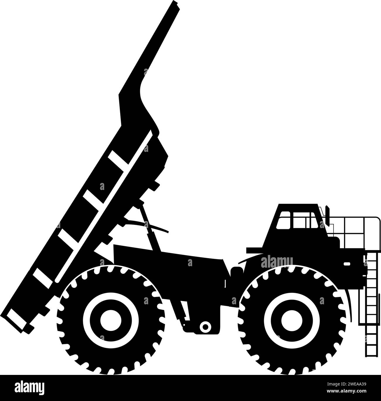 Mining dumper icon flat Cut Out Stock Images & Pictures - Alamy