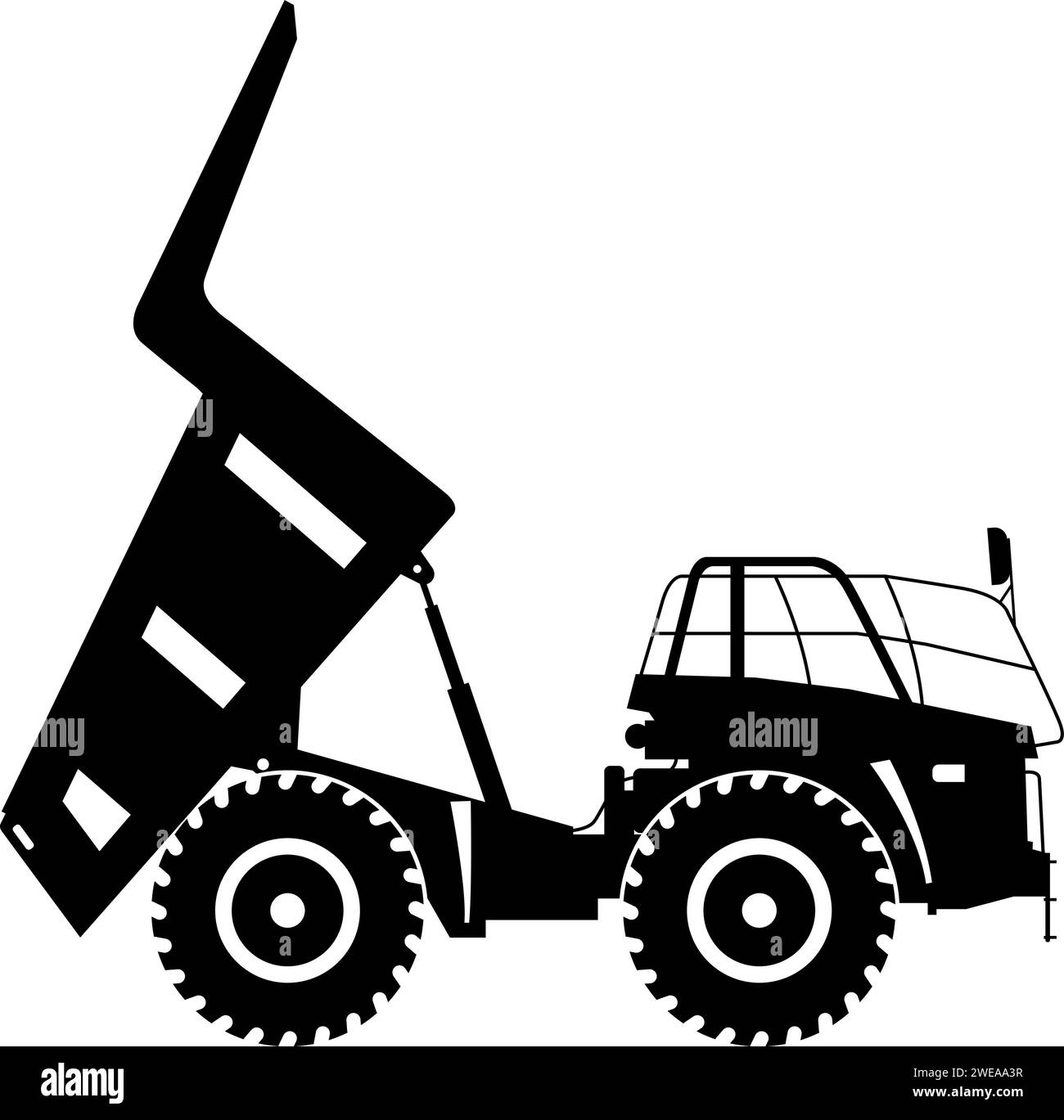 Mining dumper icon flat Cut Out Stock Images & Pictures - Alamy