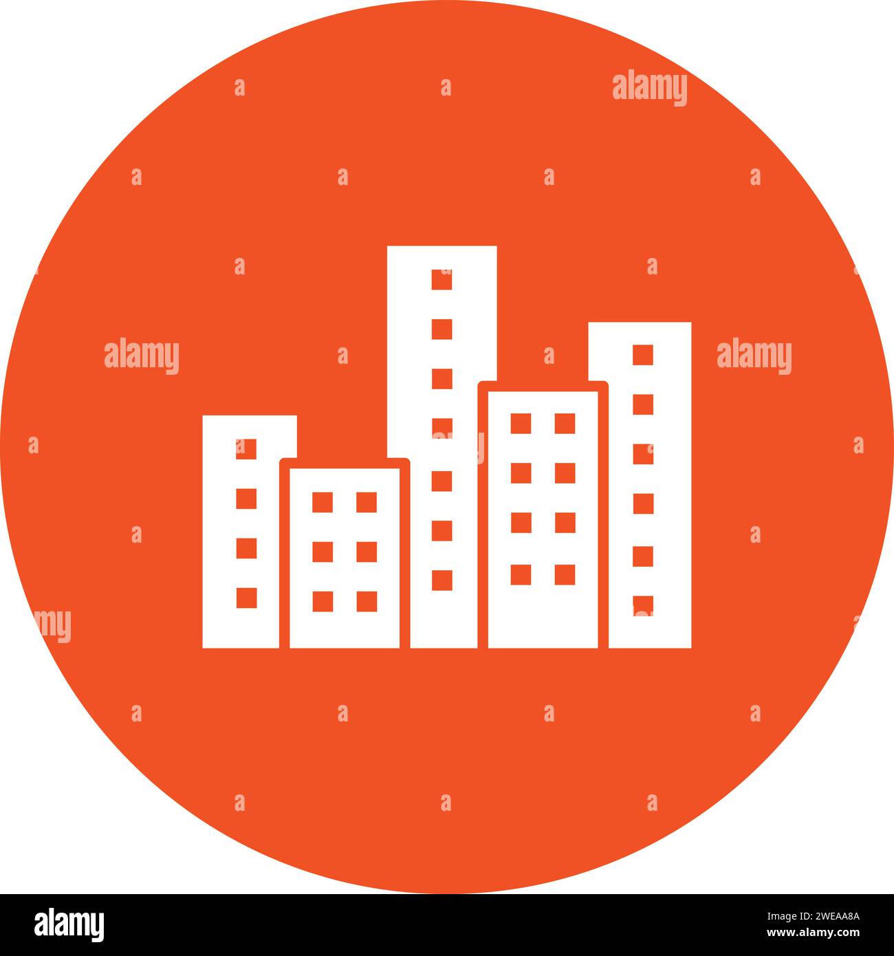 Cityscape at Dusk icon vector image. Suitable for mobile application ...