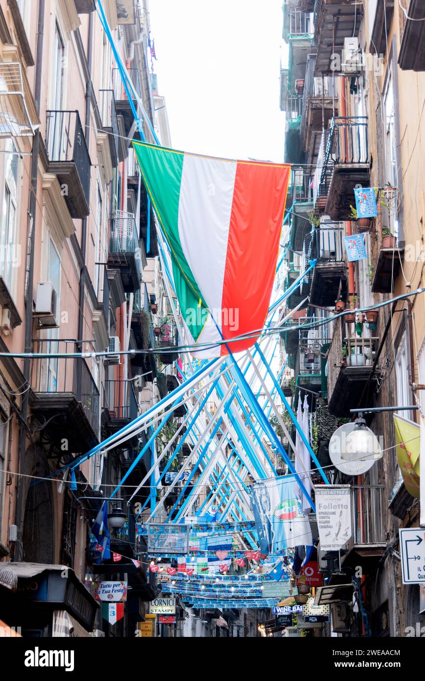 Photograph taken in the city of Naples, Italy, capturing the city ...
