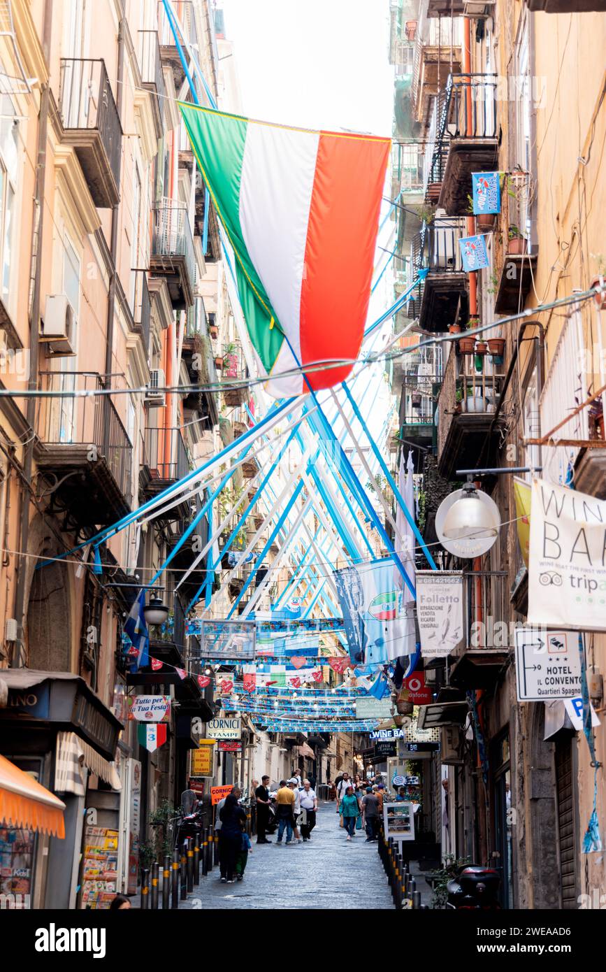 Photograph taken in the city of Naples, Italy, capturing the city ...
