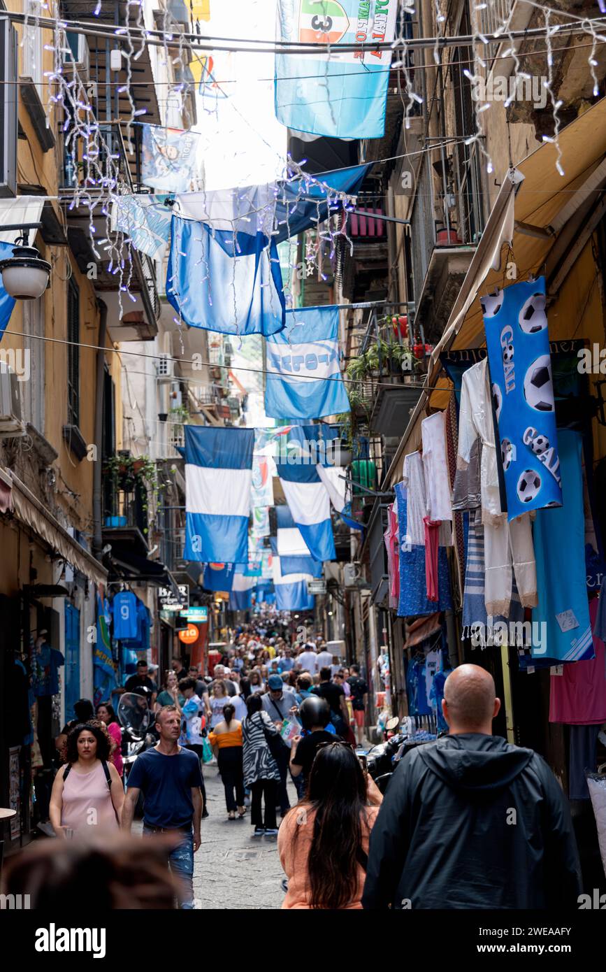 Photograph taken in the city of Naples, Italy, capturing the city ...