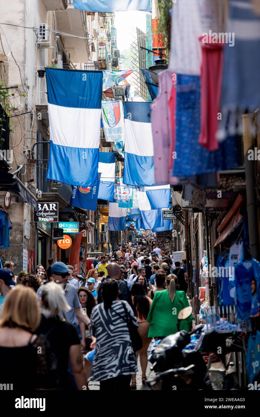 Photograph taken in the city of Naples, Italy, capturing the city ...