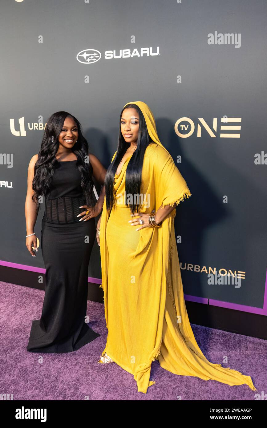 Atlanta, USA. 21st Jan, 2024. Toya Johnson and daughter Reginae Carter ...