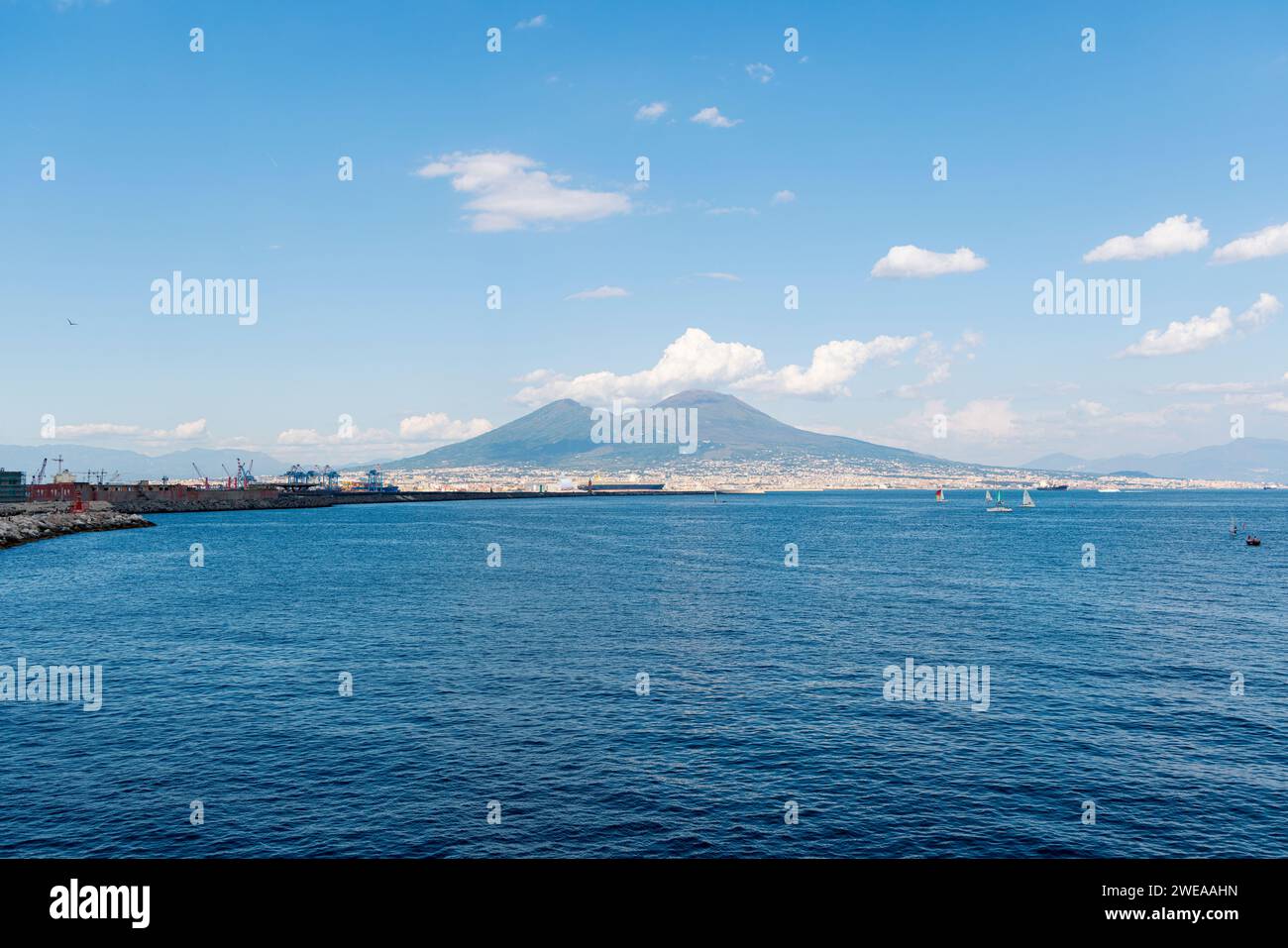 Photograph taken in the city of Naples, Italy, featuring a view of ...