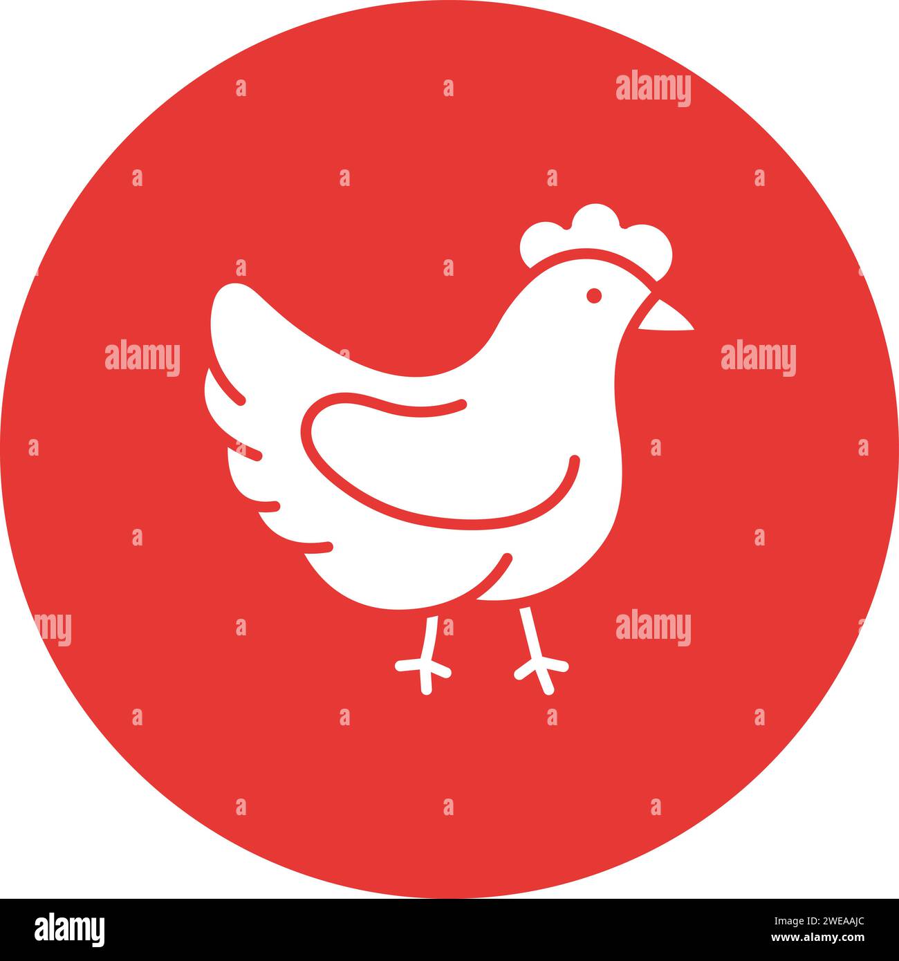 Chicken icon vector image Stock Vector Image & Art - Alamy