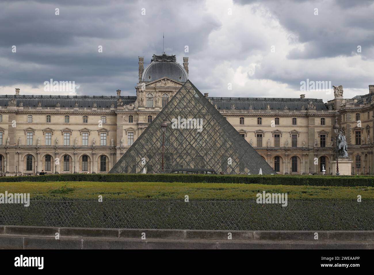 Picture of the Louvre in Paris. Taken across the garden looking at the ...