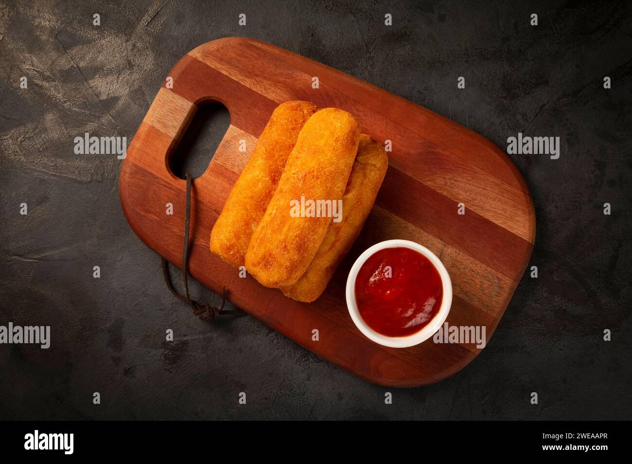 Fried risoles or Risol. Risoles stuffed with cheese and ham Stock Photo ...