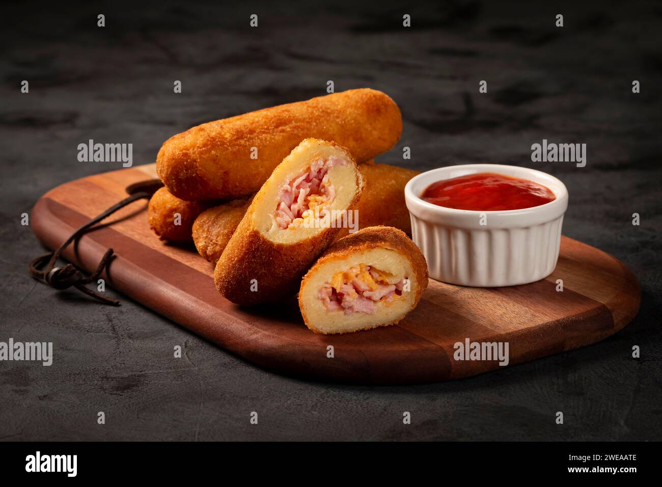 Fried risoles or Risol. Risoles stuffed with cheese and ham Stock Photo ...