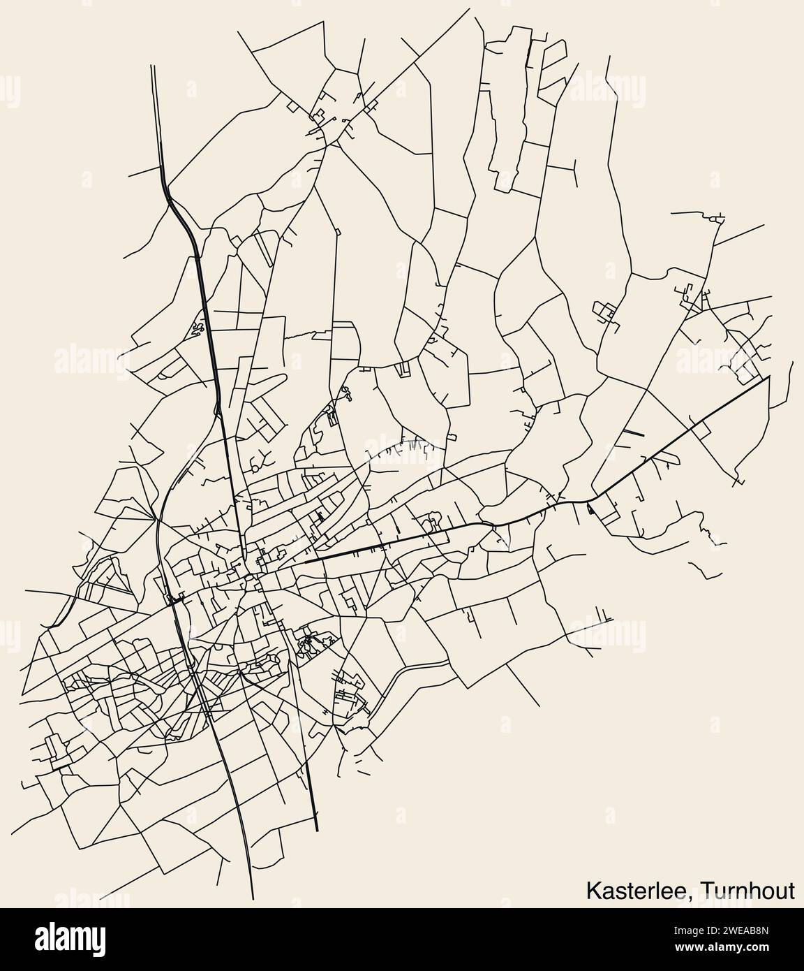 Turnhout vector map hi-res stock photography and images - Alamy