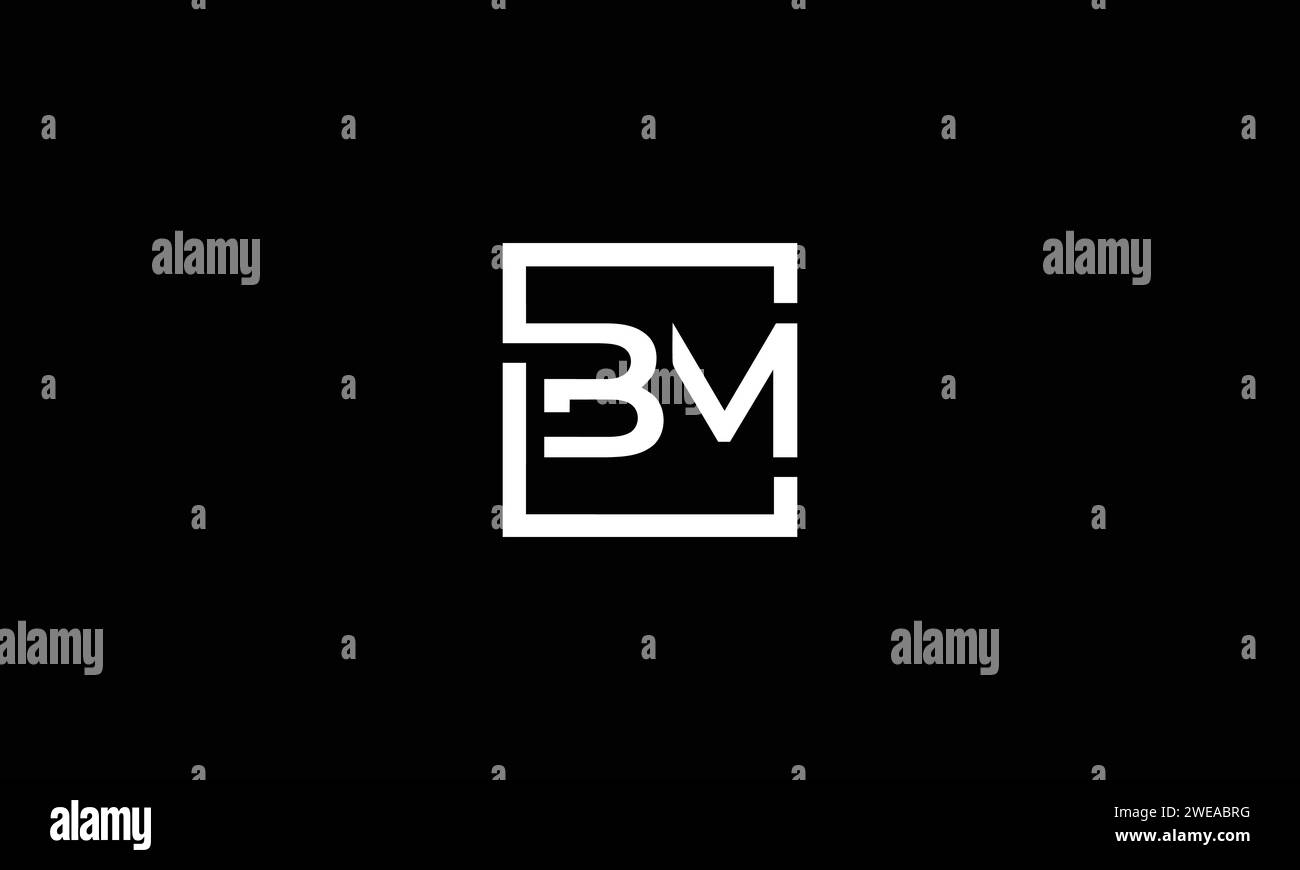 Initial Letter Logo BM Template Design Stock Vector Image & Art - Alamy