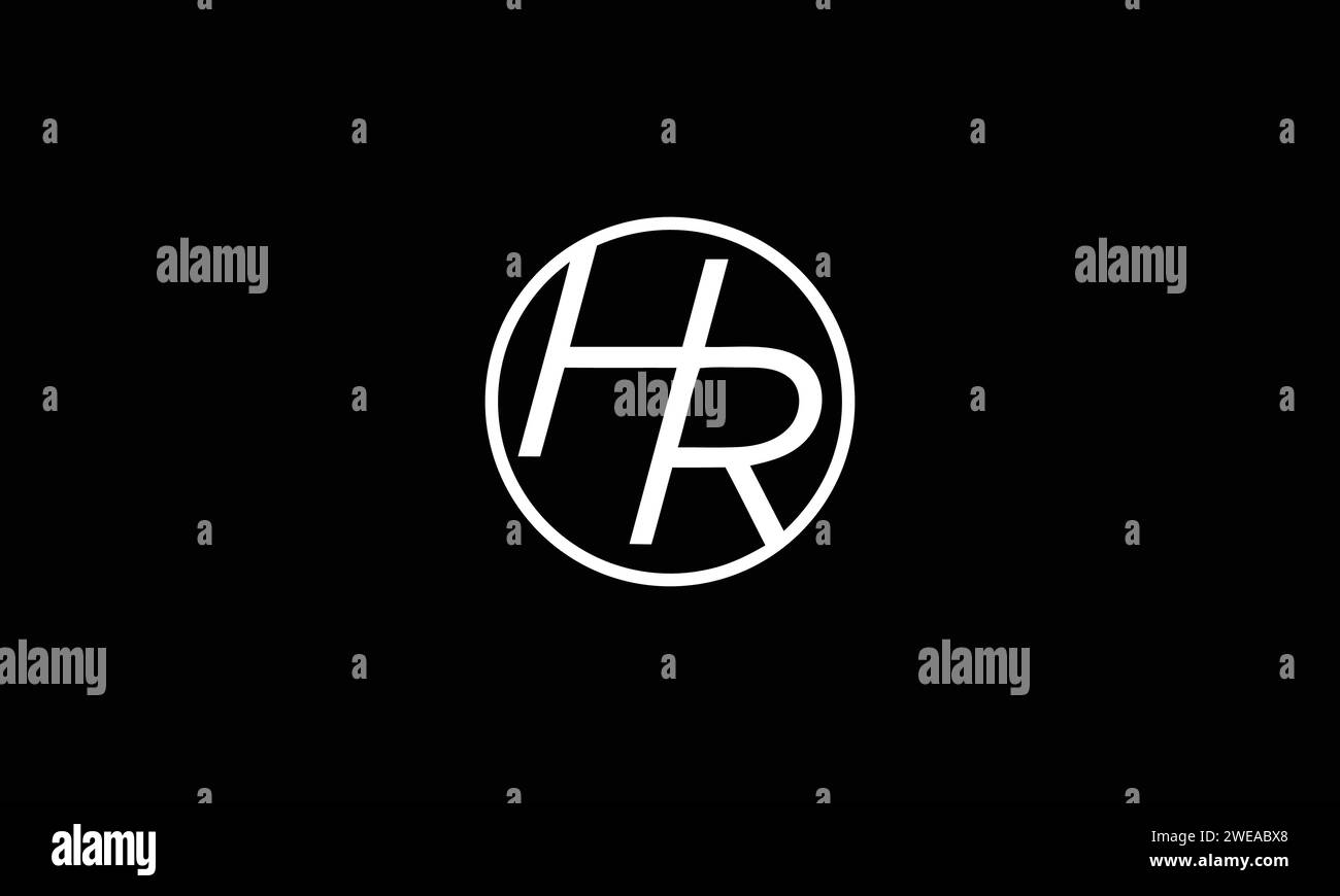 HR Letter Logo Design Icon Vector Symbol Stock Vector Image & Art - Alamy