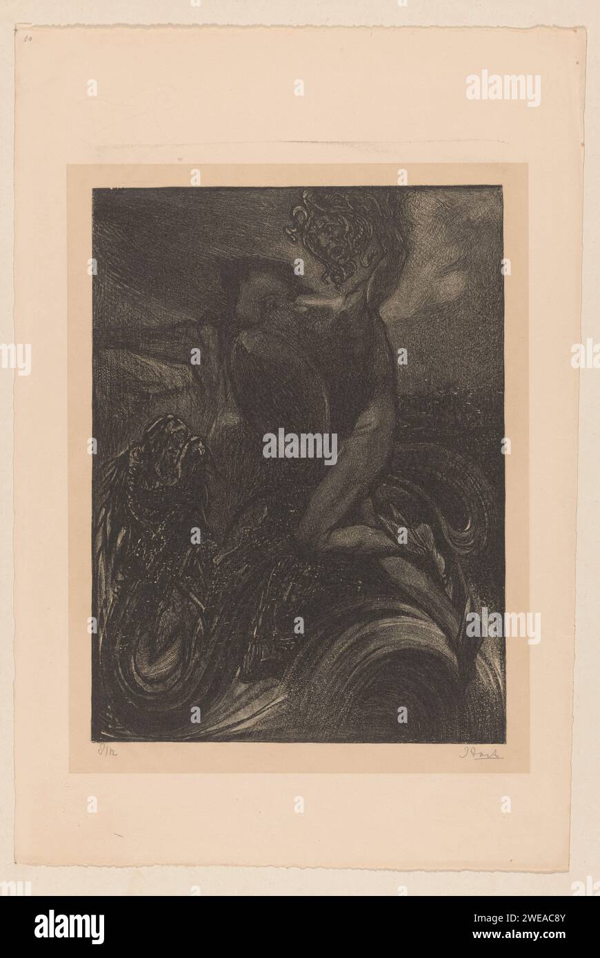 Perseus and the sea monster, Johannes Josephus Aarts, 1881 - 1934 print ...