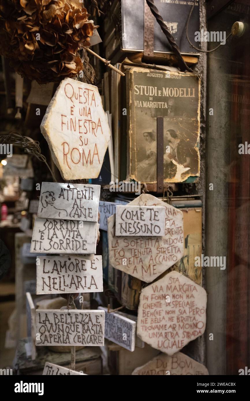 The marmoraro's workshop is a tiny ancient shop located in Via Margutta ...