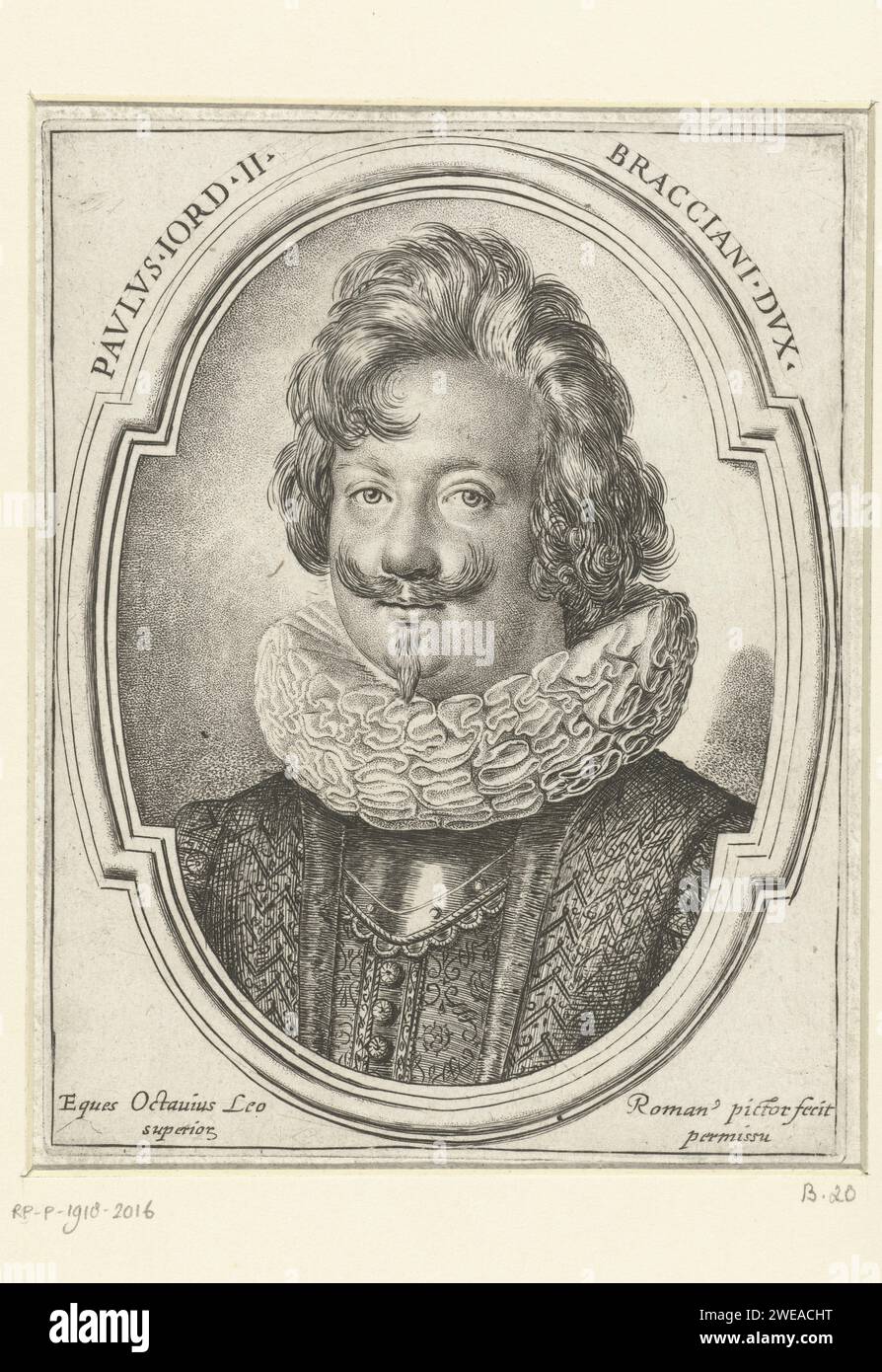 Zelfportrett, Ottavio Mario Leoni, 1625 print Leoni wears a cross of ...