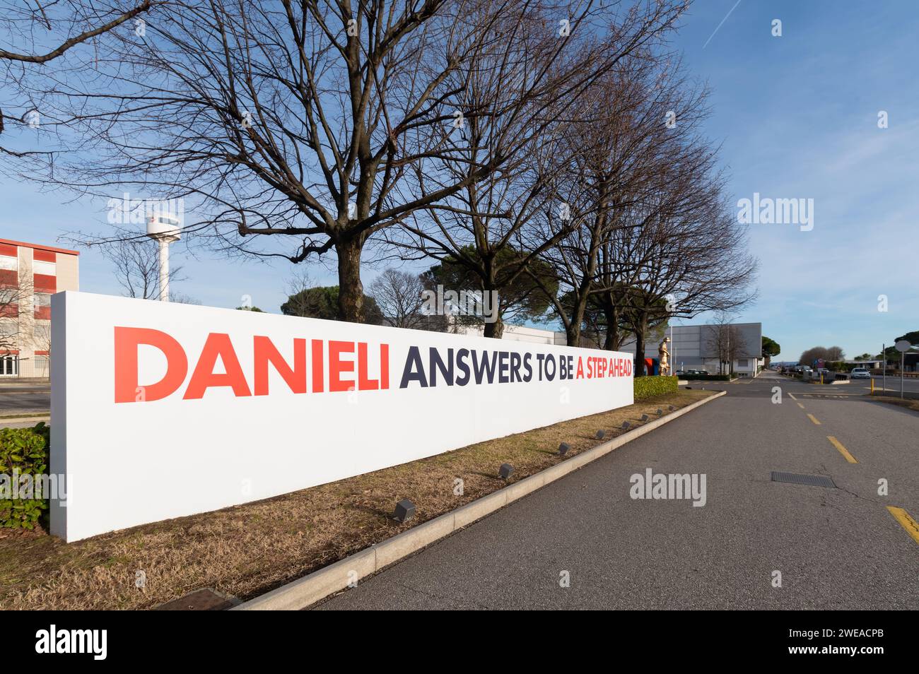 Buttrio - Udine, Italy (21st January 2024) - The main workers entrance ...